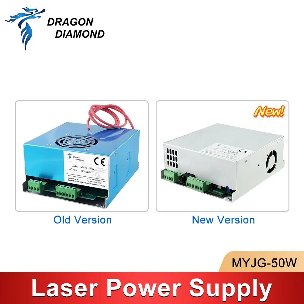 50 Вт блок питания CO2-лазера 110 В 220 В для CO2-лазерной трубки гравировальный станок для резки 35-50 Вт оборудование серии MYJG