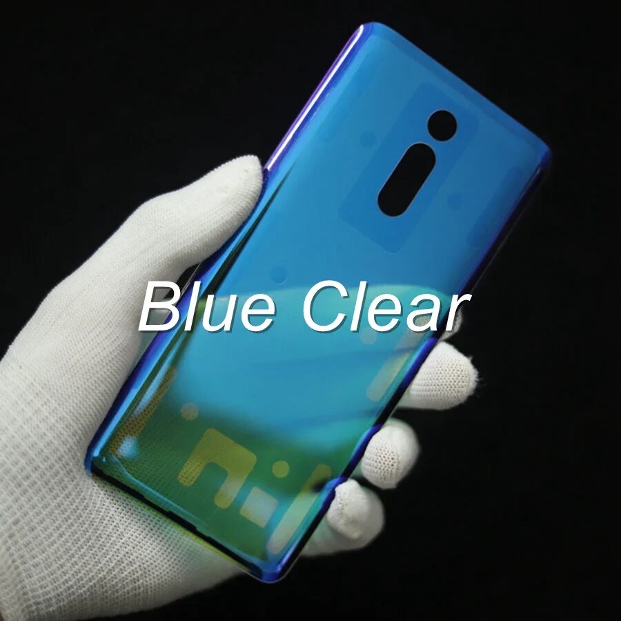 Стеклянная задняя крышка батарейного отсека для Xiaomi Mi 9T Redmi K20 Pro, Синий, BlueClear No Lens