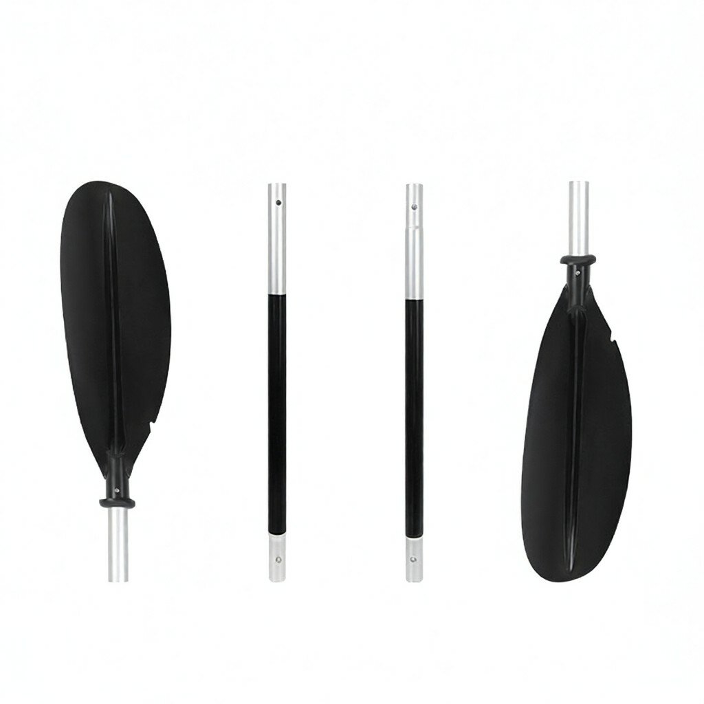 4 штуки Разборные Регулируемые Лодочные вёса с Штырем из Алюминиевого Сплава Двухголова, Черный/Белый/Красный/Желтый/Синий/Зеленый, Длина 221см, Вес 910г, Материал Алюминиевый Сплав и Нейлон