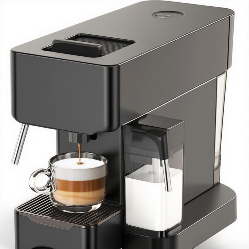 Автоматическая Кофеварка: Съемный Резервуар Для Молока 1.2л Функция Самоочистки Эспрессо-Машина - Автоматическое Вспенивание Для Латте-Арта Система С Капсулами Ns Для Домашнего Использования