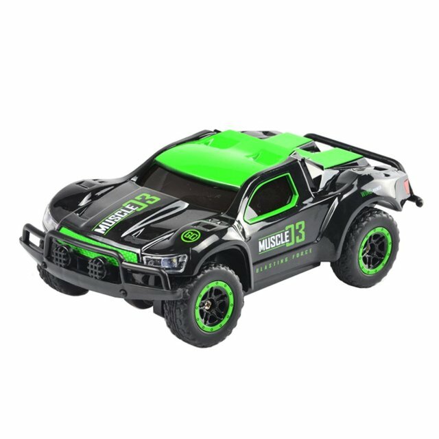 Игрушки 1/43 2.4G 4WD Mini RC Автомобиль Электрический 14 км / ч Модель грузовика Модель детского автомобиля Игрушки дистанционного управления Автомобиль Мальчик Игрушки 10 лет RC Автомобиль (зеленый)