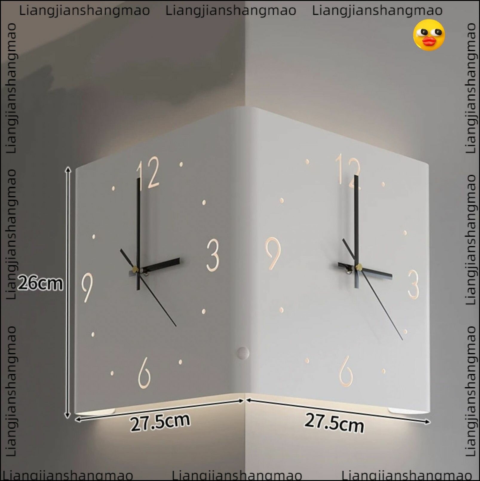 Эксклюзивные угловые часы Ashley с подсветкой