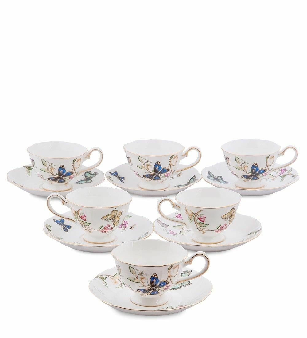 Чайный набор на 6 перс. Райский уголок (Pavone) A2023390 Pavone, Фарфор