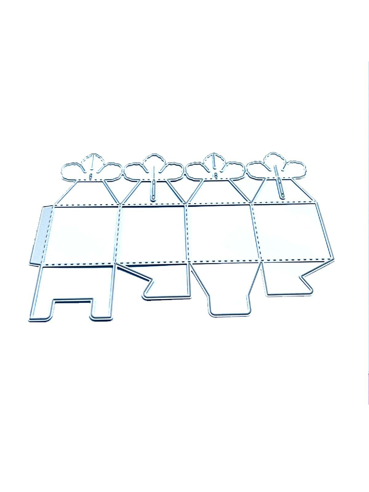 3D Лепестки Цветов Подарочная Коробка Для Конфет Сшитые Металлические Режущие Штампы Трафарет DIY Ручной Работы Складной для Кейса Инструмент Для Тиснения Высечки Скрапбукинг Бумажная Открытка Шаблон Формы Украшения Ремесло