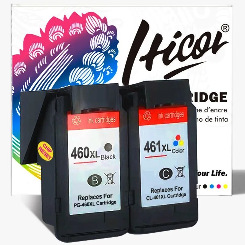 Hicor Чернила, совместимый, Набор CMYK, 2 шт