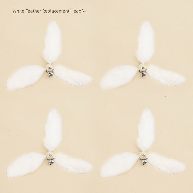 Игрушка для кошек «Имитация пера»: бамбуковая лягушка-цапля для самостоятельных игр, длинный стержень со стальной