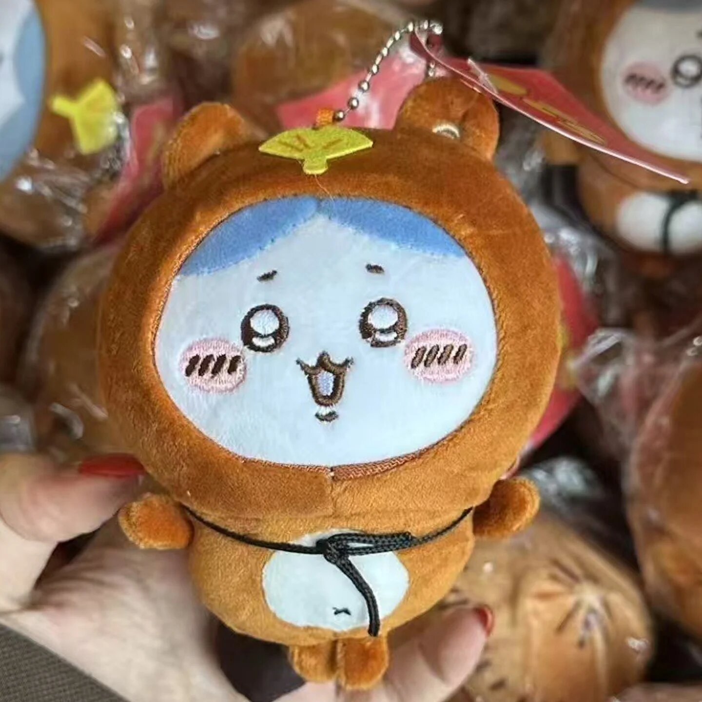 Chiikawa Raccoon Series плюшевый брелок милый Usagi Hachiware Chikawas Tanuki костюм мягкая кавайная кукла сумка кулон игрушка в подарок