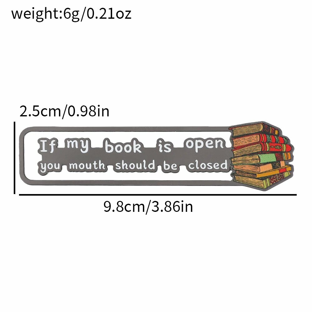 Металлическая закладка "If my book is open" SQ2668