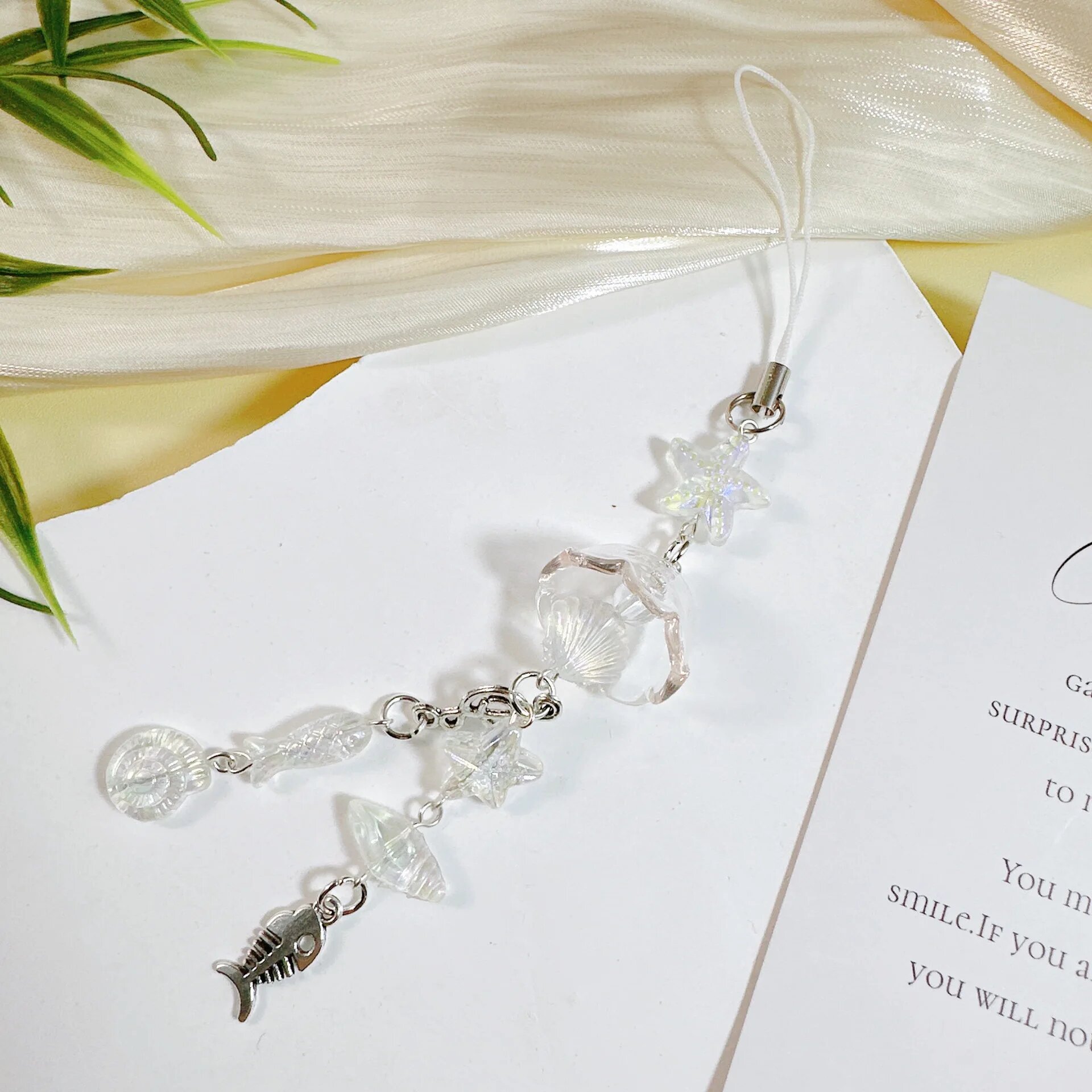 Y2K ремешок для мобильного телефона в виде медузы, эстетическая кисточка, подвеска для телефона, брелок для ключей, стильный девчачий держатель для ключей, подвеска, ремни для мобильного телефона HWT