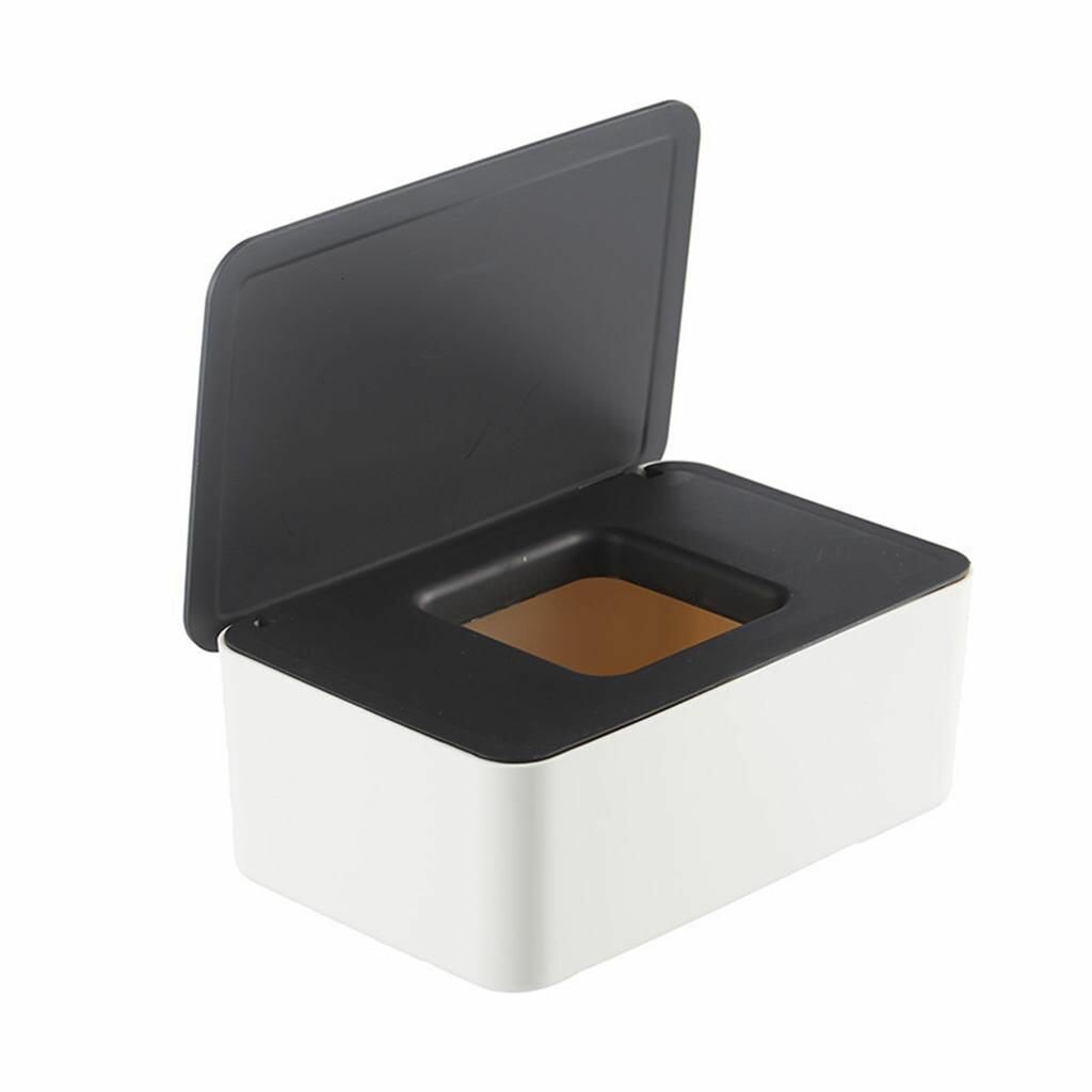 Коробка для хранения с крышкой, Белая коробка с черным