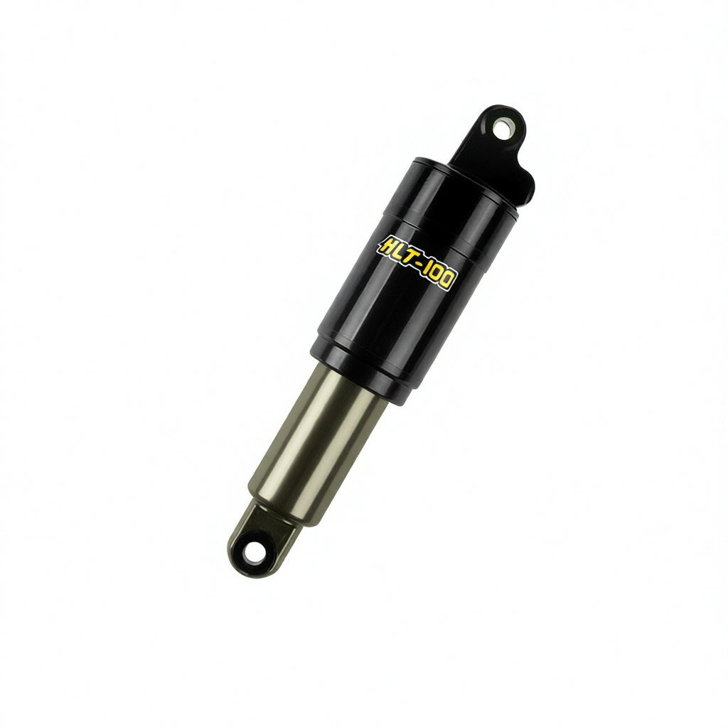 Амортизатор задний велосипедный с масляно-пружинным амортизатором Bicycle Oil Shock 125/150/165/185mm 750/850/1000 lbs для электровелосипедов и снежных велосипедов, с втулкой 24L и 4 винтами, для 26-дюймовых электроснежных