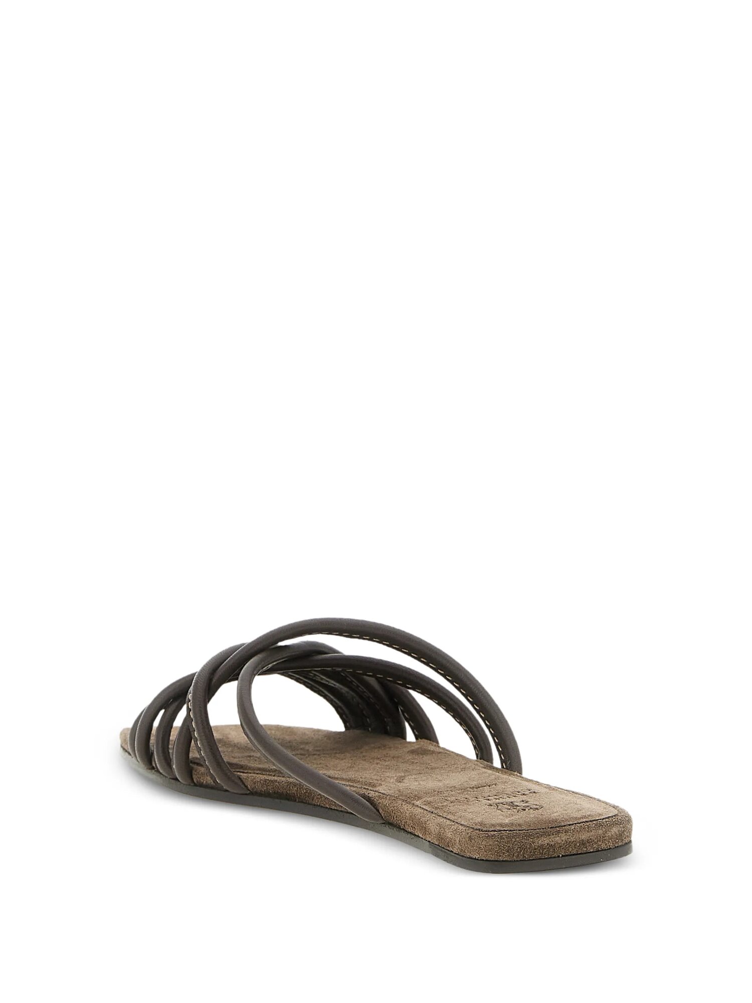 Босоножки BRUNELLO CUCINELLI Contrast-stitching leather sandals, размер 38,5 — фото 1