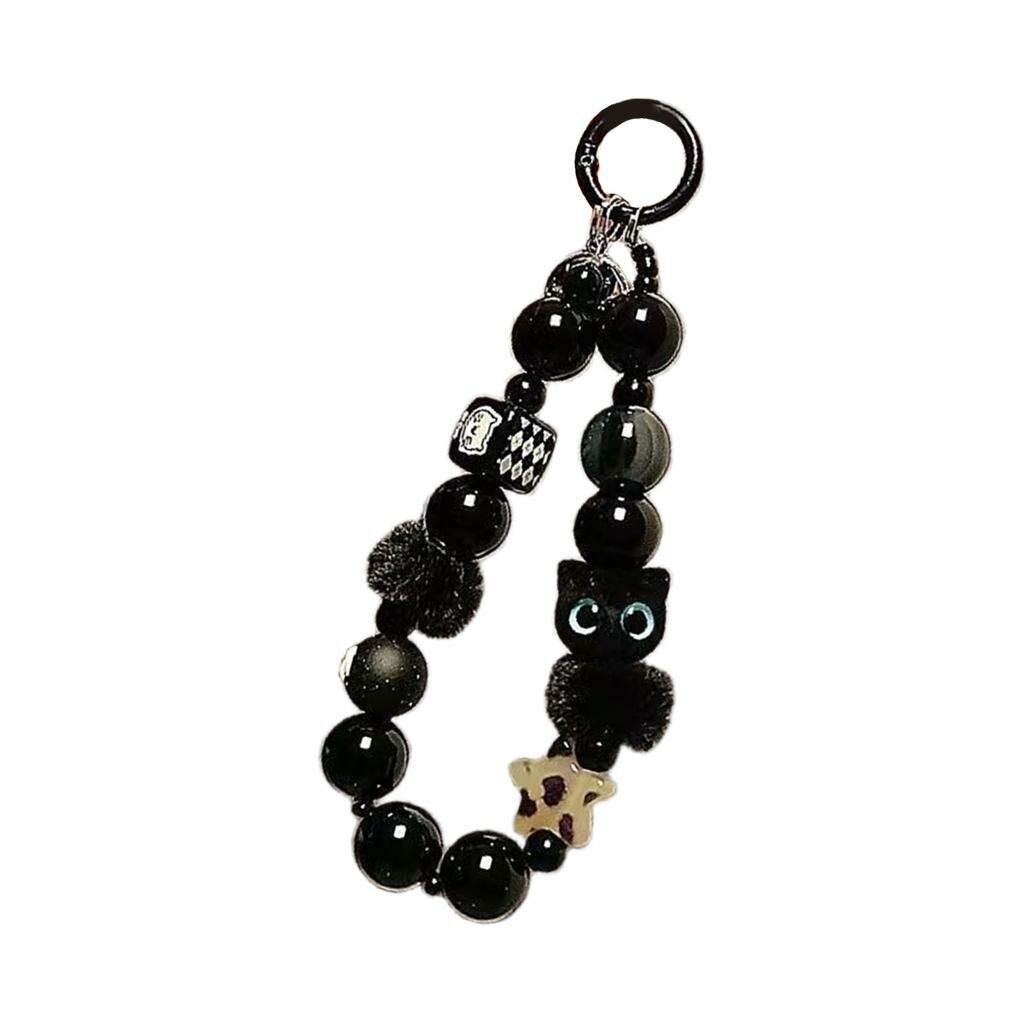 Кошачий брелок с ремешком для телефона