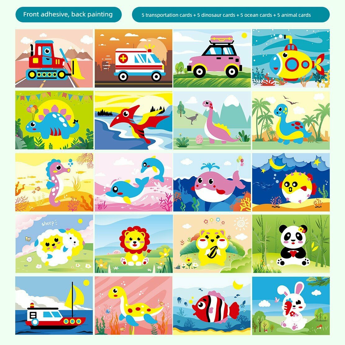 Набор для творчества: 3D-коллаж из стикеров для девочек, ручная работа, DIY, для детского сада Стиль C, смешанные 10