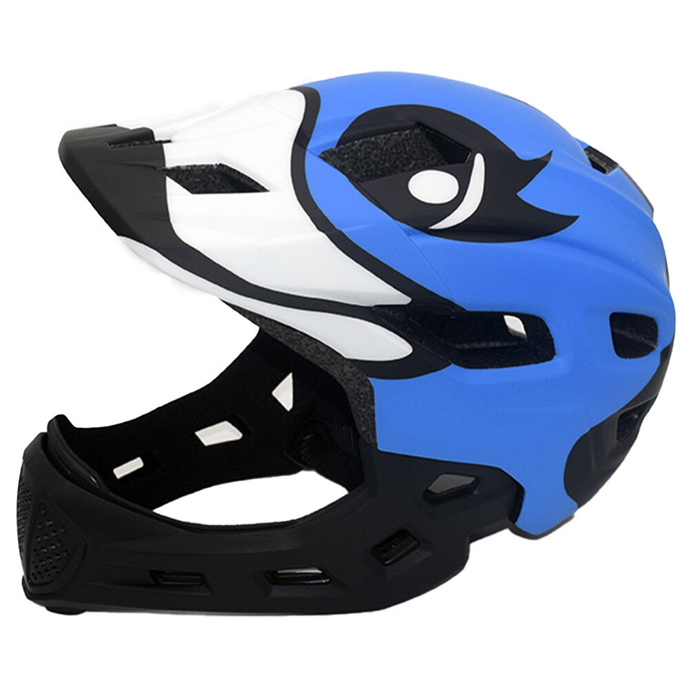 ⭐Детский шлем с отстегивающимся подбородком, полный шлем для балансировочного велосипеда, защита лица для катания на роликах, защитный шлем, цельнолитой, защита головы для детей⭐