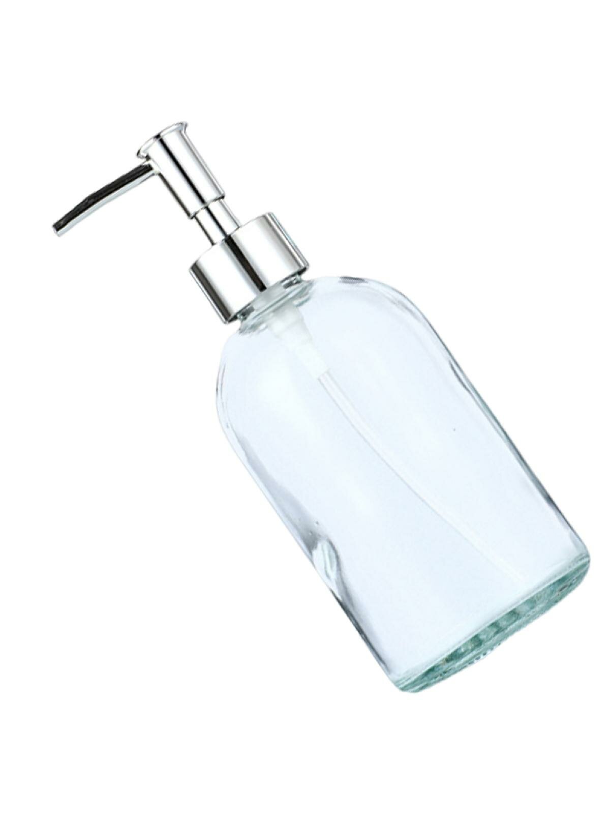 Стеклянный дозатор мыла объемом 410 мл с насосом из нержавеющей стали для кухни / ванной