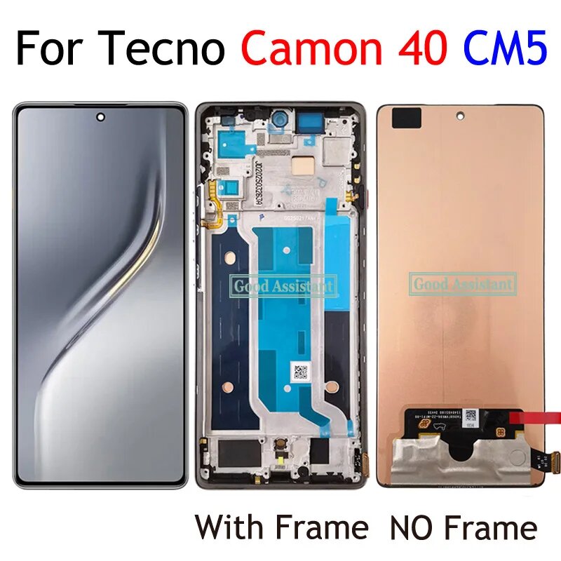 Дисплей Tecno Camon 40 CM5 Orig SilverWithFrame
