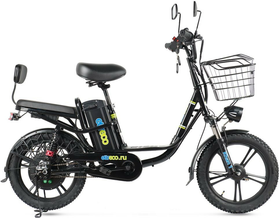 Электровелосипед Eltreco Khan 1, двигатель 60V, 350W, аккумулятор Li-Ion, 13 Ач, Черный