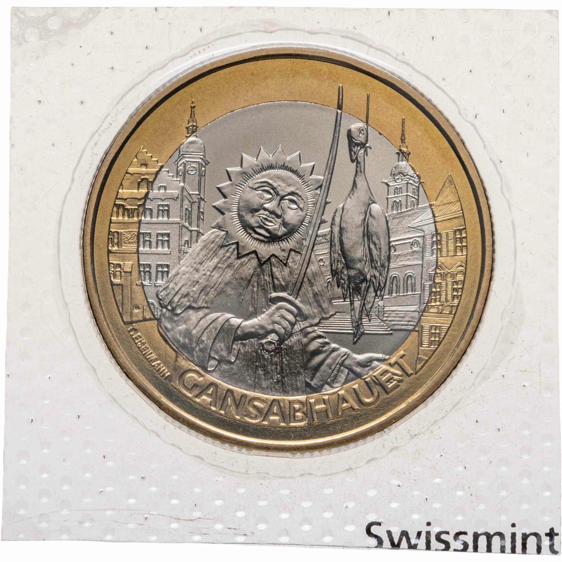 Швейцария 10 франков francs 2014 "Праздник Гансабауэт в Зурзе - День Святого Мартина", Биметалл, в сохранности BUNC