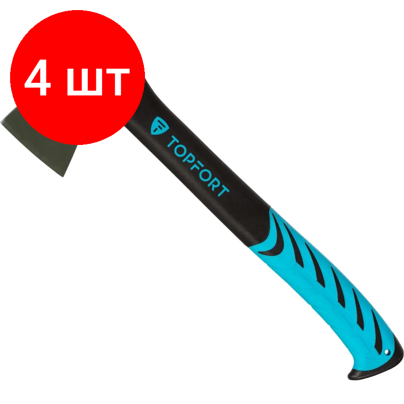 Комплект 4 штук, Топор универсальный TOPFORT Forestry 14/355мм, 440g/640g фиберглас