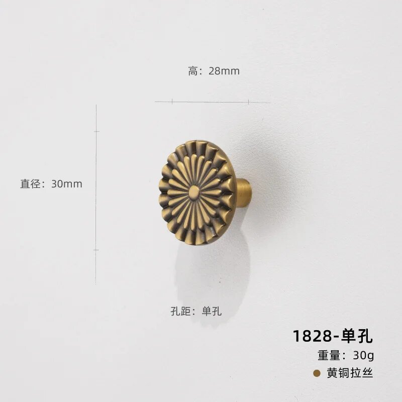 Бронзовая дверная ручка для шкафа Antique 1828