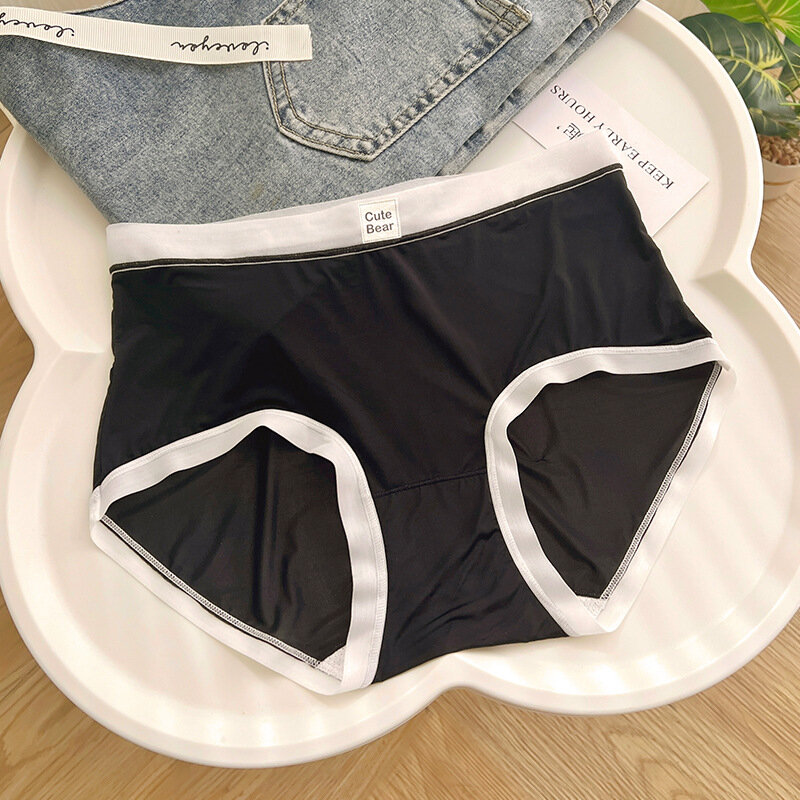 Ультратонкие бесшовные женские трусики из ледяного шелка, быстро сохнущие, впитывающие пот, дышащие, антибактериальные, удобные, средней талии
