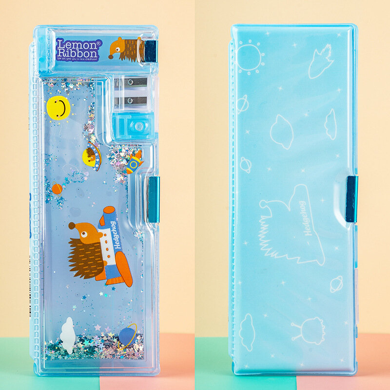 2026 Новейшая оптовая фабрика Интернет-знаменитости Жидкий песок Канцелярская коробка Креативная для детского сада Мальчики и девочки Учащиеся начальной школы Многофункциональный пенал для детей