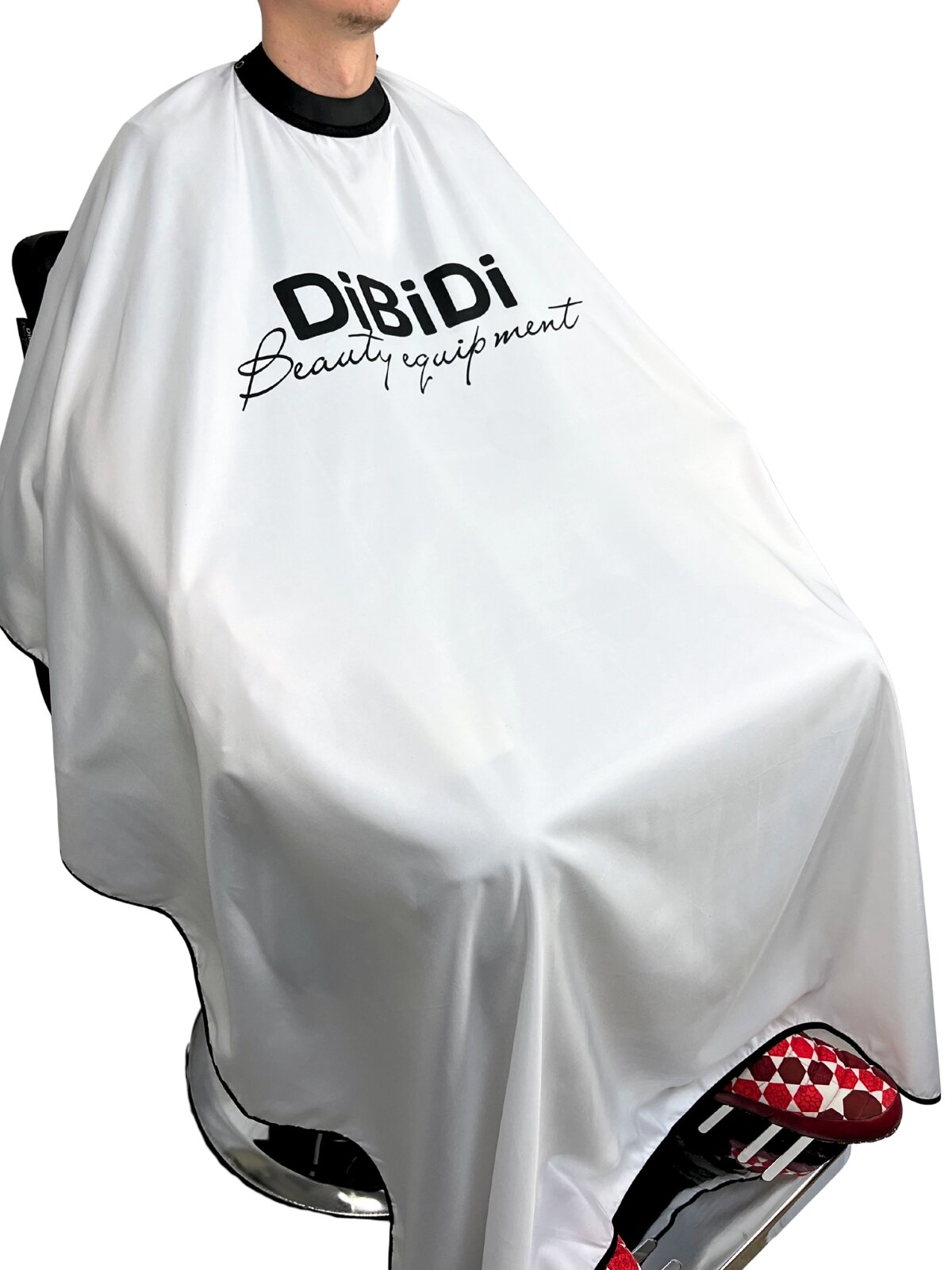 Пеньюар парикмахерский DiBiDi WM1046 с силиконовым воротником для салонов красоты и барбершопов, белый
