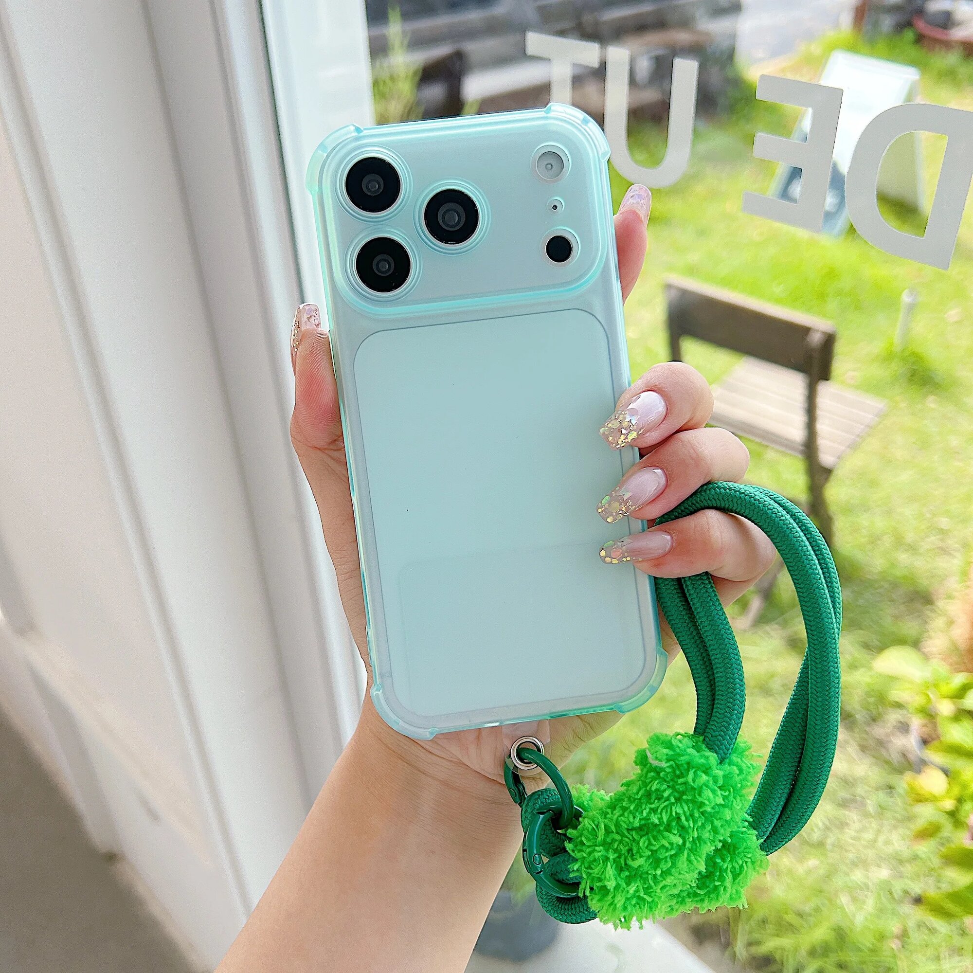 Прозрачный защитный чехол с ремешком для Honor 600 200 Lite 300 90 Честь 200 Про, Зеленый, green