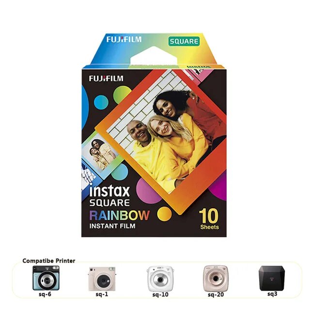 FUJIFILM Instax SQUARE Star-подсветка пленка 10-50 листов 10 sheets Rinbow