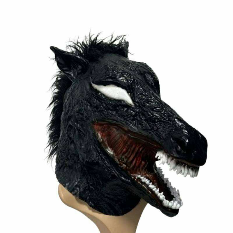 Маска для лошади из латекса веном для хэллоуина хоррор тематикой косплей