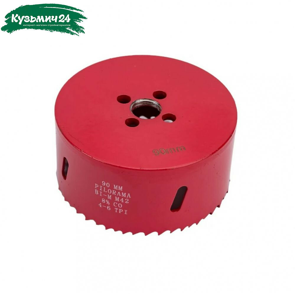 Коронка Pilorama Bi-Metall 570090, 90 мм, 8%Co, для металла, пластика, дерева