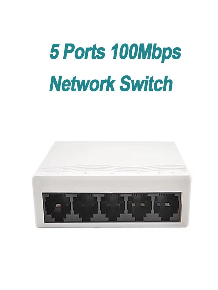 EU 5-портовый 100 Мбит/с мини сетевой коммутатор Ethernet Quick Splitter для домашнего офиса