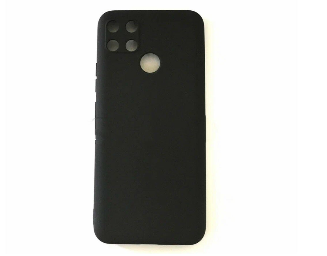 Чехол MyPads задняя панель-чехол-накладка для Realme C25 / C25s ультра-тонкая полимерная из силикона черная