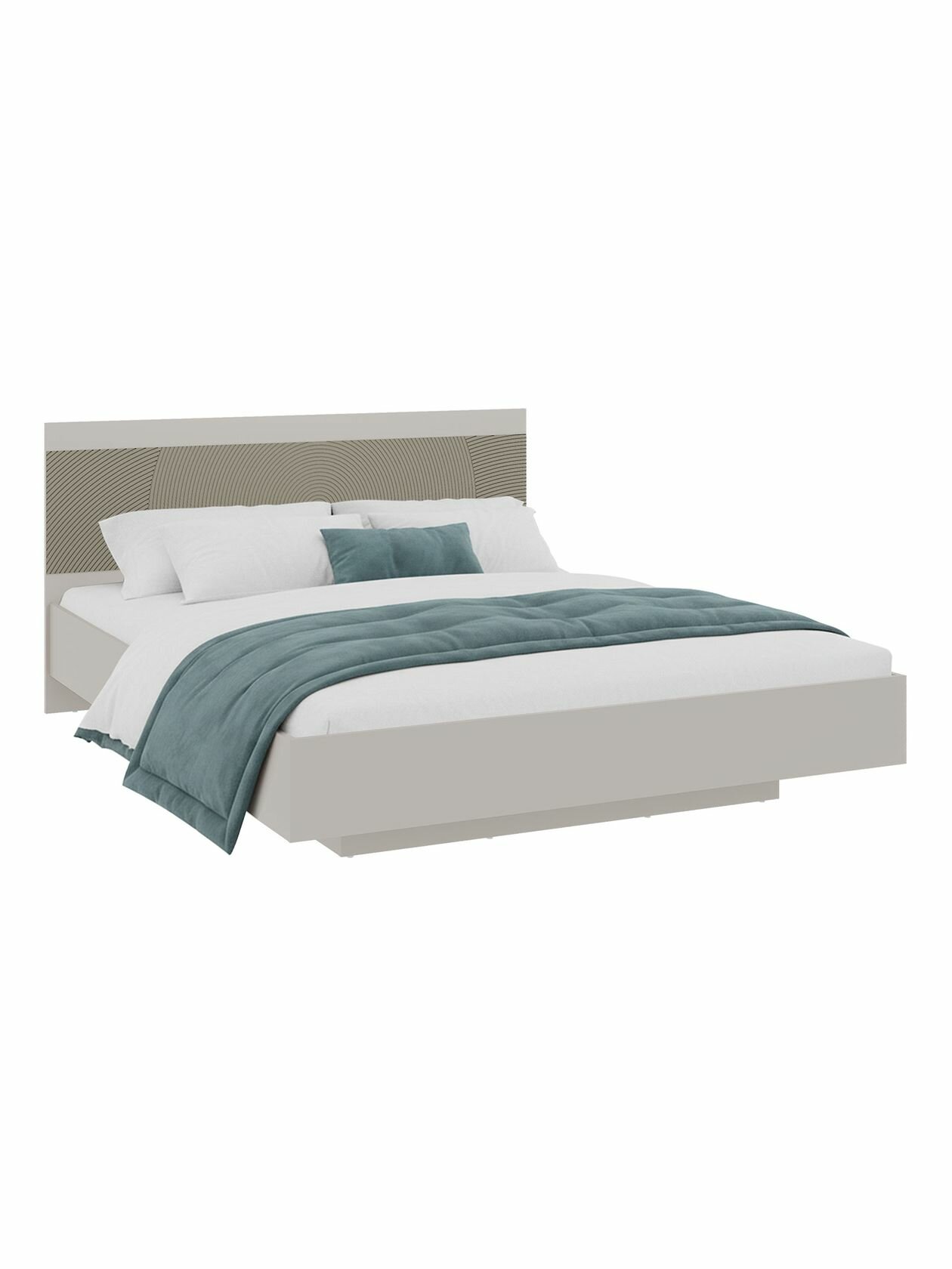 Двуспальная кровать Атлантис 160х200 см, Кашемир / Флан матовая