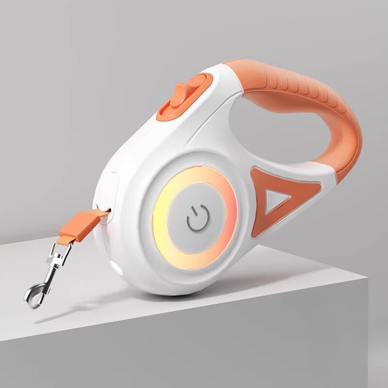 Автоматическая выдвижная собачья поводка с подсветкой 5 м для маленьких и средних собак, поводок против побега, поводок для питомца без натяжения