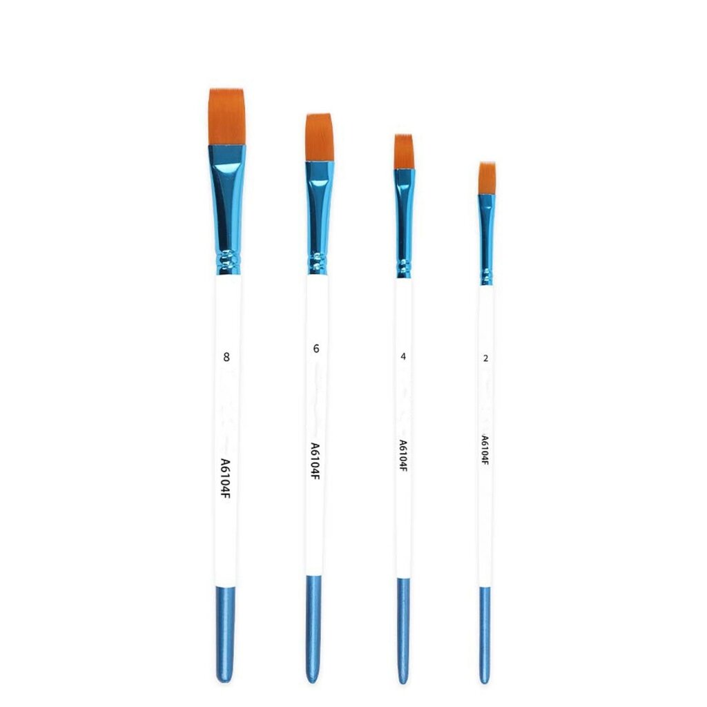 Набор Кистей Для Рисования 4 Шт, Нейлоновые Кисти Для Рисования Волос, Кисти Для Акварельной Живописи