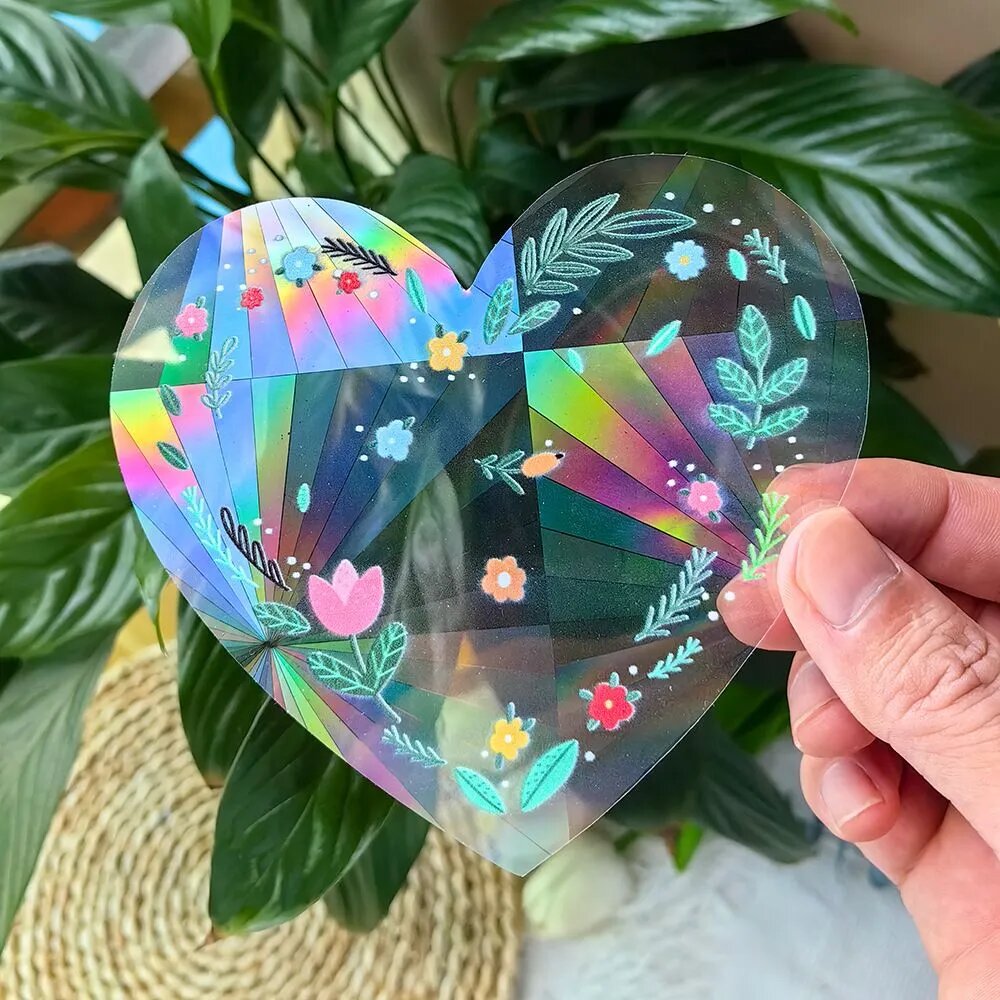 Наклейка на окно радуга / Ловец солнца / Призма радужная Rainbow