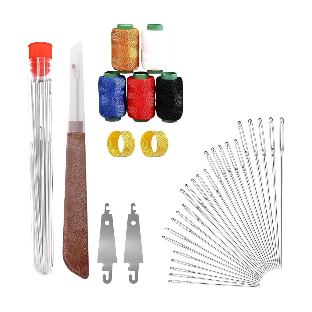 Набор высококачественных игл для удаления нитей с помощью стальной иглы с большими глазами (набор из 36 предметов)