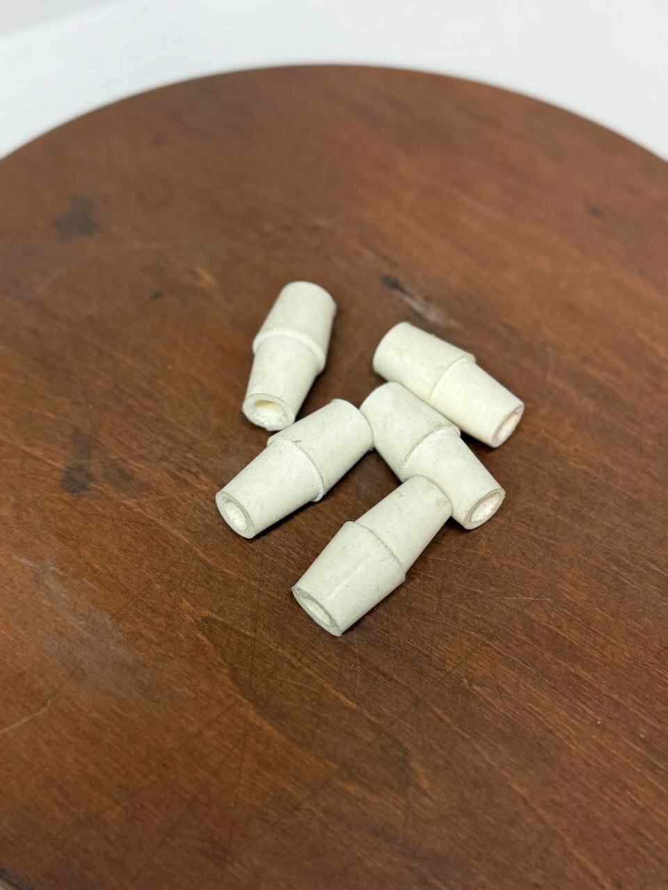 Пробка силиконовая двухконусная №14 без канала (белый силикон) 5 шт