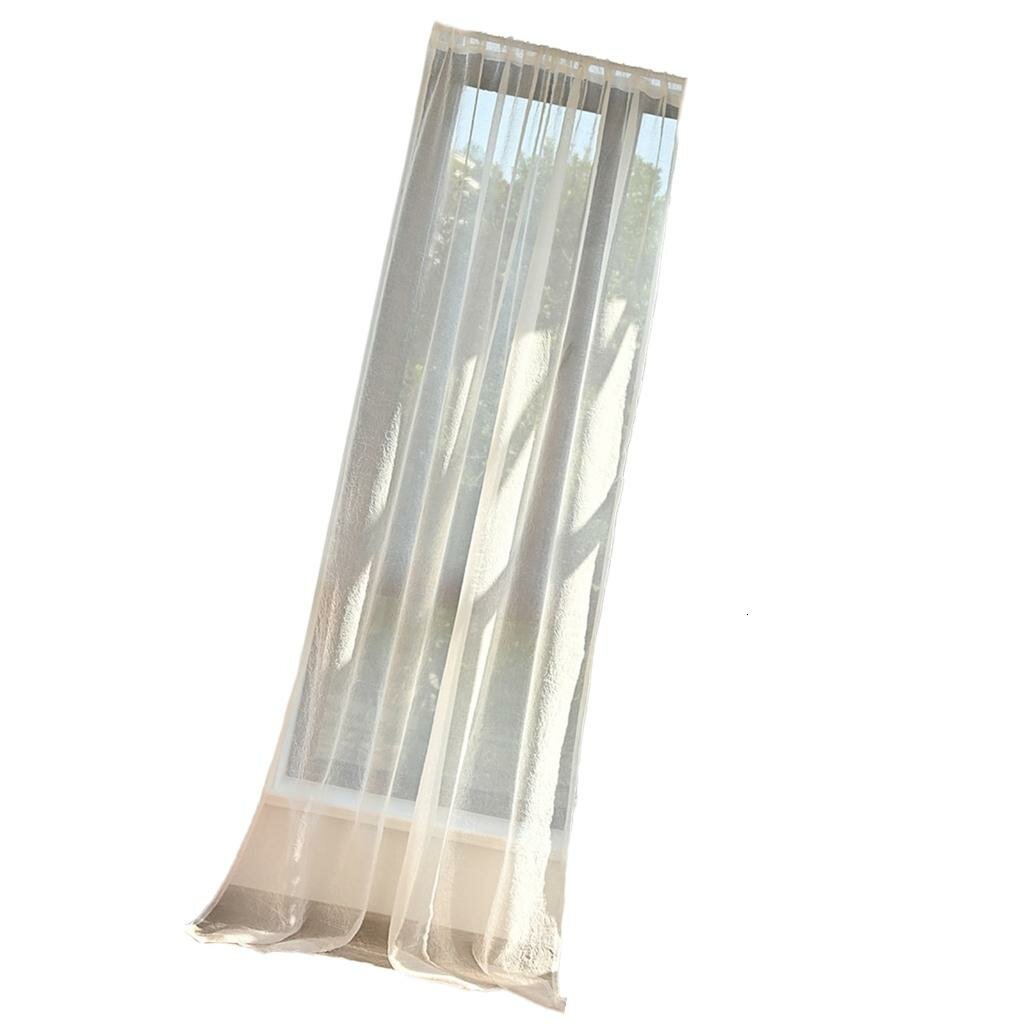 Полупрозрачные полиэстеровые гардины с кольцами, 132 241cm