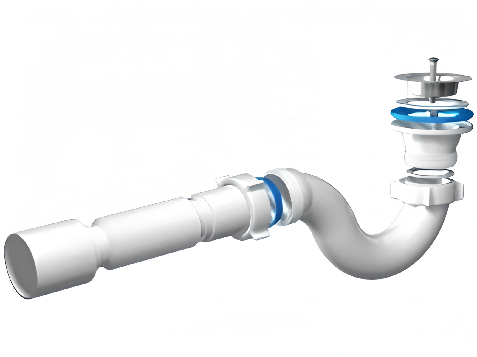 Сифон АНИ Пласт E115 для душевого поддона, белый, пластик, гидрозатвор, 11/2", 40
