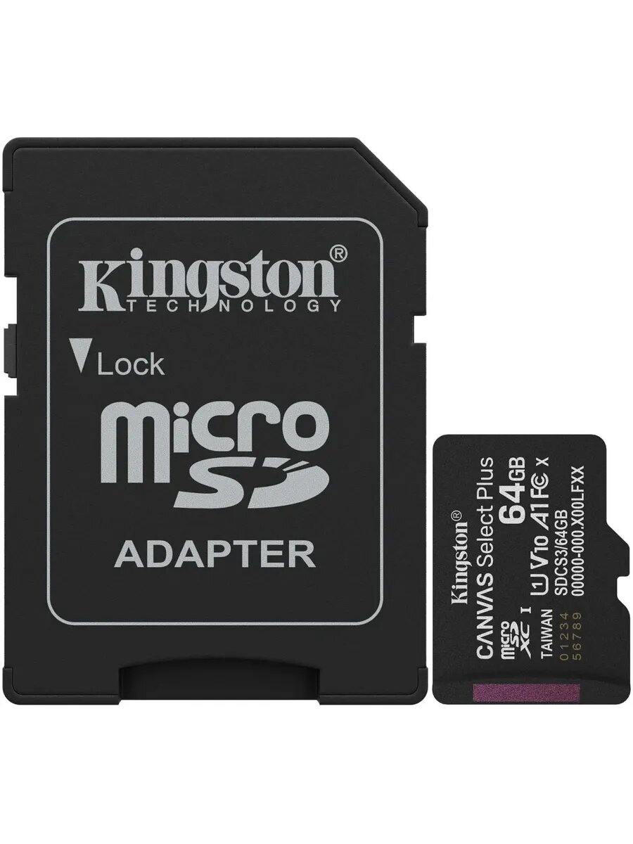 Флеш карта microSDXC 64GB SDCS3/64GB Canvas Select Plus V10 A1 + adapter