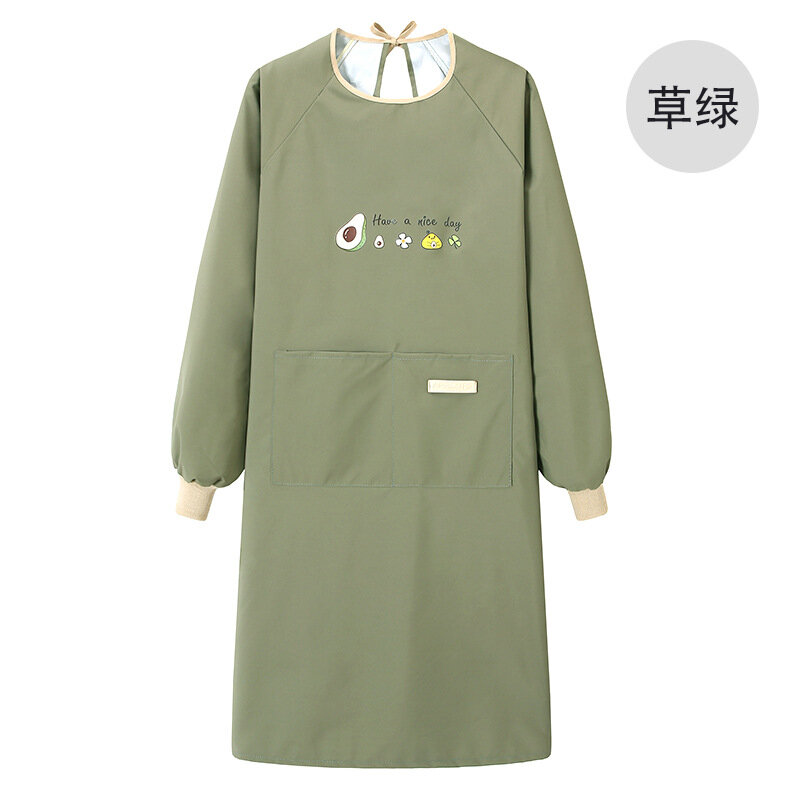 Водонепроницаемый и маслостойкий фартук для кухни, кейтеринга, рабочая одежда для взрослых, длинный рукав, фартук для женщин и мужчин