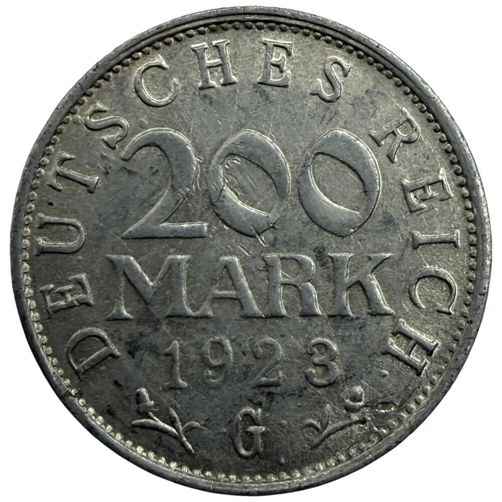 Германия, Веймарская республика 200 марок 1923 г. (G)