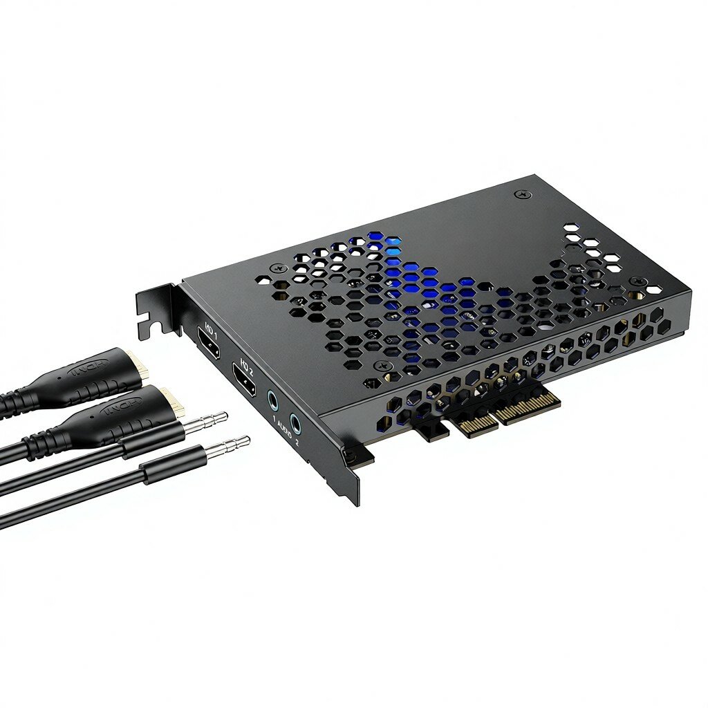 Ezcap365 Dual CamLink RAW PCle Internal Game Capture Card, PCle Gen3 x2, Video Input: HD 1.4 enabled X 2, 2160p30, 1440p60, 1080p120, 720p60, Audio Input: HD x2, Line In (3.5mm TRS, 3-pole) x2, Max Record Resolution: 3840x2160-30fps/MJPG/NV12/l420,