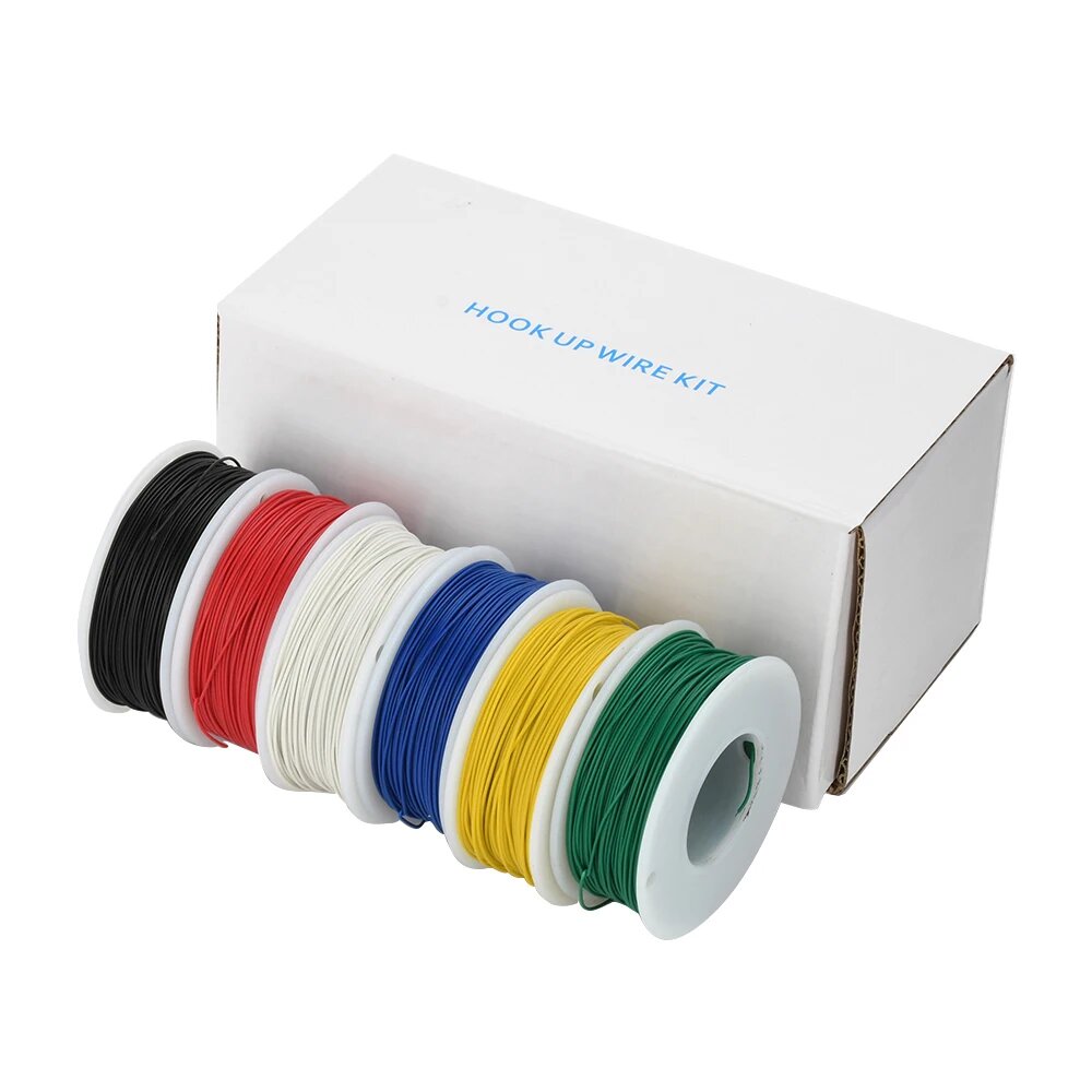Провод монтажный 30AWG, 6 цветов, 300 м