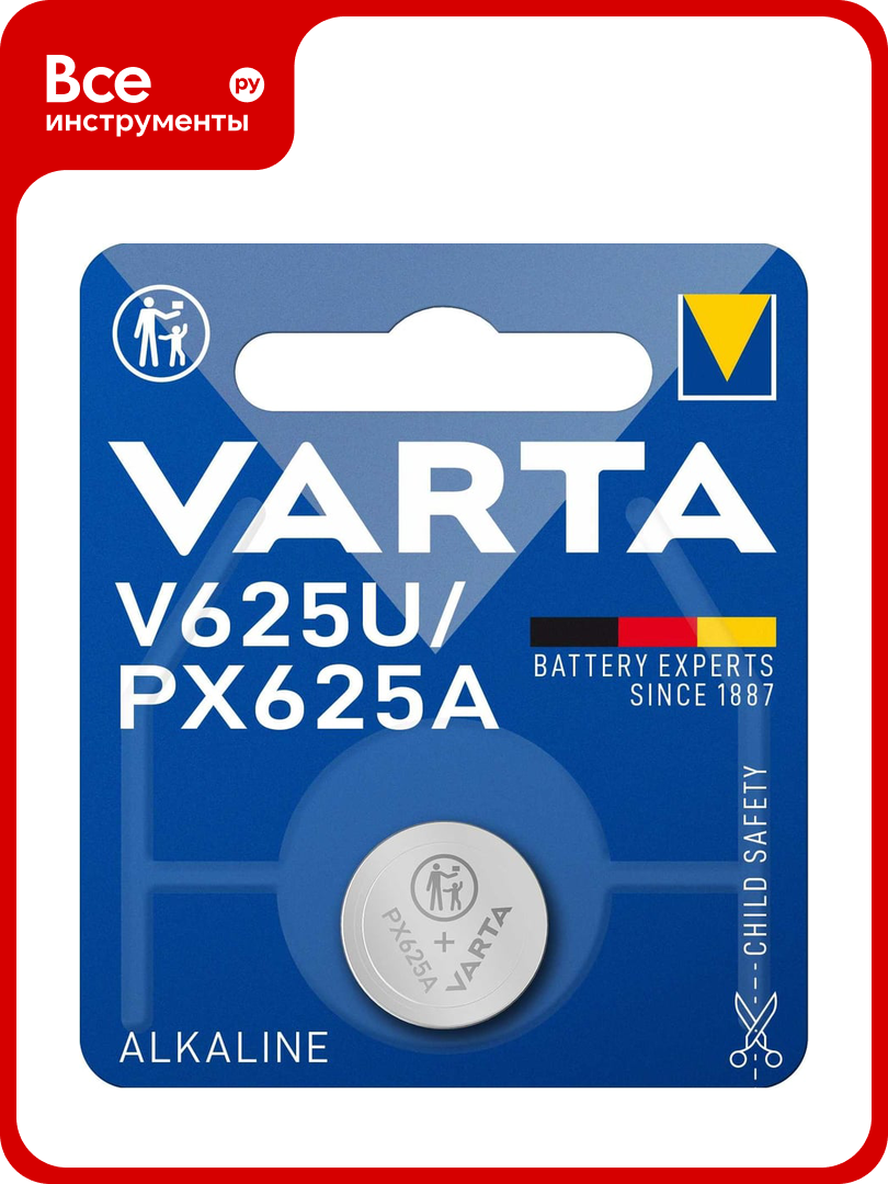 Батарейка Varta LR9/625, BL1, Alkaline, 1.55V 04626101401