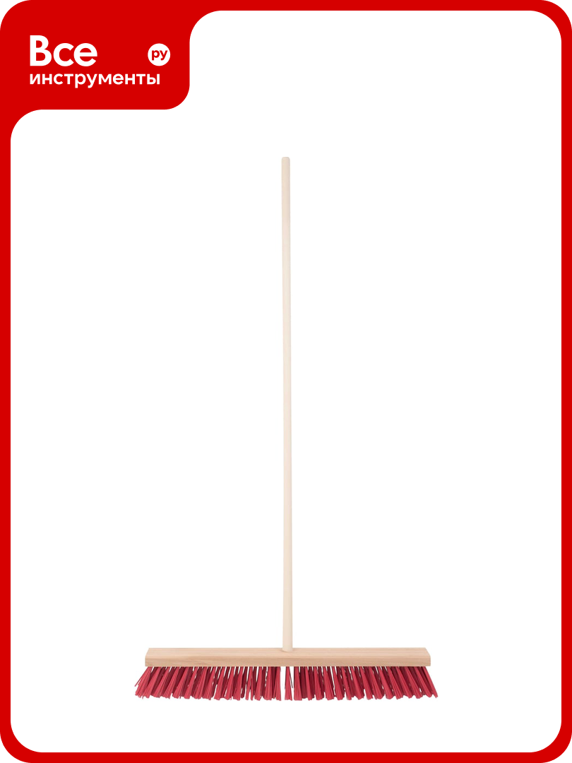 Уличная универсальная промышленная щетка Gigant из бука 600 мм, куст 7мм, дер. чер. 1200 мм RIF-04