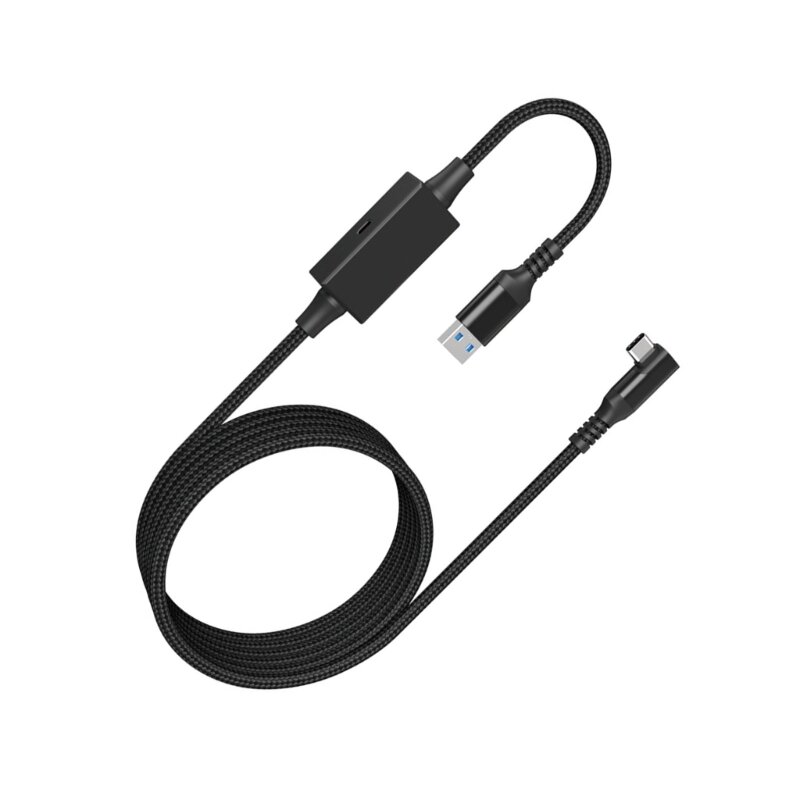 Мягкий Плетеный кабель для передачи виртуальной реальности от USB к Type C длиной 4,6 м с Усилителем сигнала 5 Гбит/с